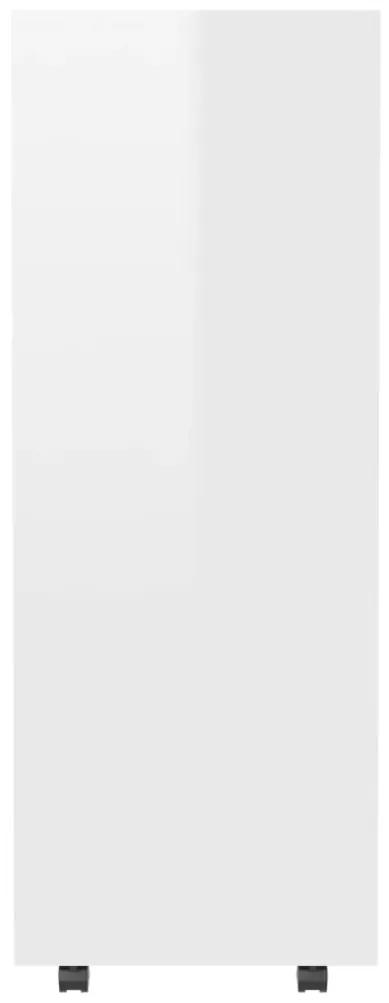 Šatní skříň bílá s vysokým leskem 80 x 40 x 110 cm dřevotříska - Default Title