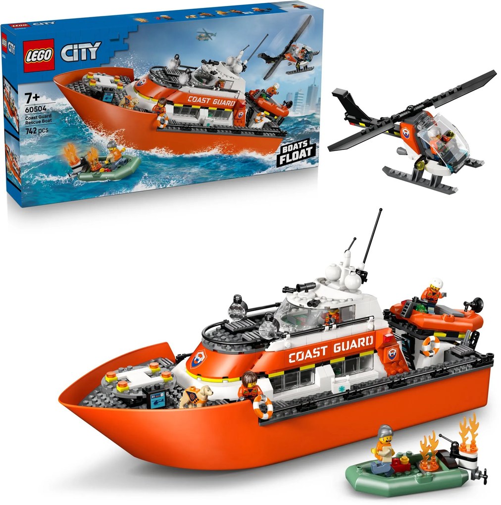 Lego® city 60504 záchranný člun pobřežní hlídky a vrtulník 5702018056943