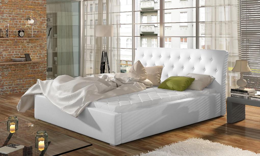 Eltap Čalouněná postel Milano s úložným prostorem Materiál a barva potahu: Paros 05 - šedá, Rozměry (cm): 180x200