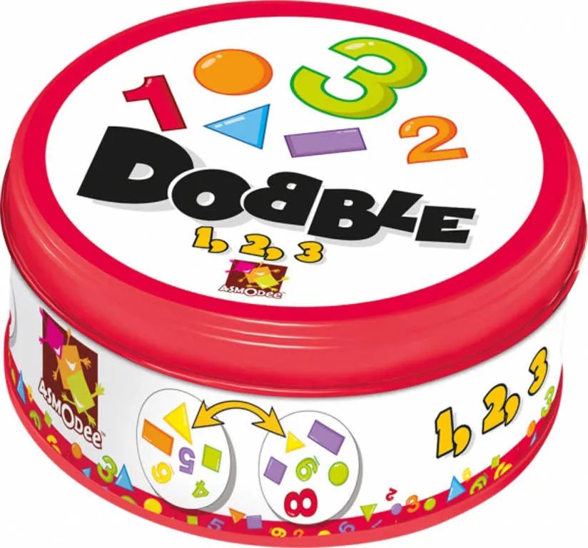 ASMODEE Hra postřehová Dobble 1-2-3 v plechové krabičce *SPOLEČENSKÉ HRY* asdobcf01cz