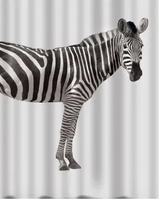 Spirella ZEBRA sprchový závěs 180 x 200 cm bílo-černý / polyester