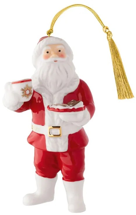 Villeroy & Boch Závěsná porcelánová ozdoba Christmas Classics 2025, Santa, 11 cm 14-8675-4350