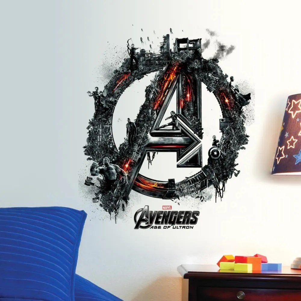 Živá Zeď Samolepka na zeď Znak Avengers