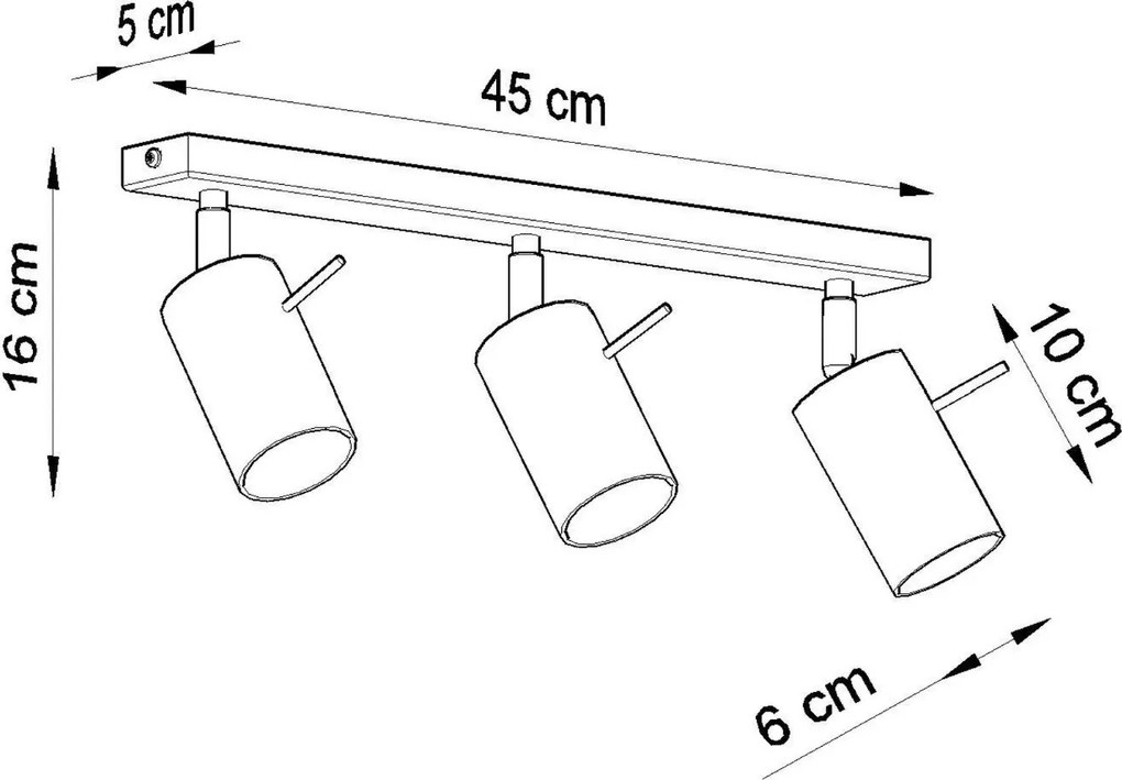 Sollux Lighting Stropní svítidlo RING 3 šedobéžové