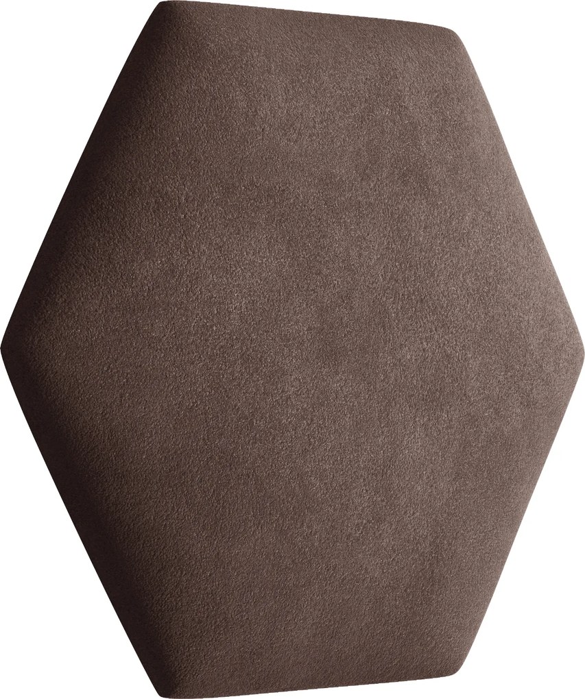 Eka Čalouněný panel Hexagon Trinity 40,5 cm x 35,3 cm - Hnědá 2307
