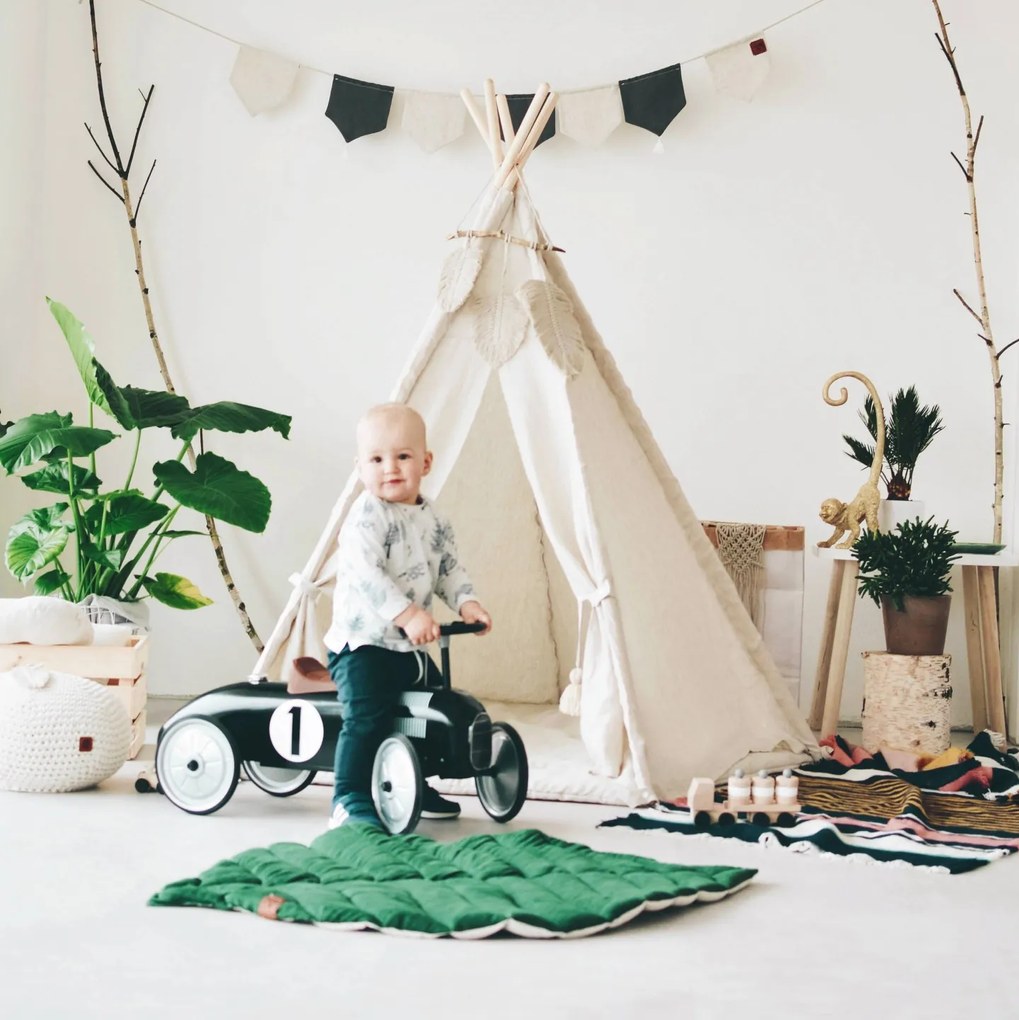 Vigvam design Teepee My Linen World, Natur- ČTVERCOVÉ BEZ DOPLŇKŮ