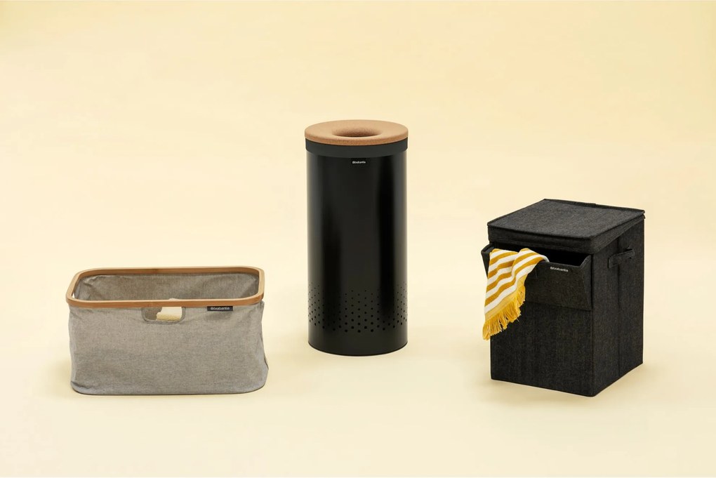 Skládací koš na prádlo/úložný box Brabantia 40l šedý