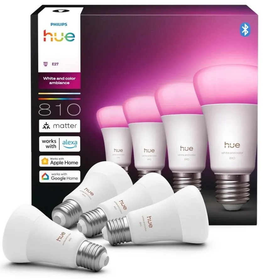 SADA 4x LED Stmívatelná žárovka Philips Hue WACA E27/6W/230V 1000-20000K 8720169364486