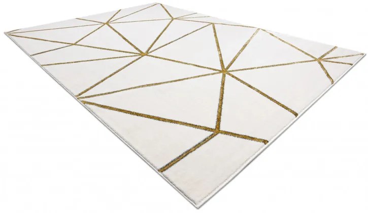Dywany Łuszczów, Kusový koberec Emerald 1013 cream and gold, 160x220, bílá, kancelář