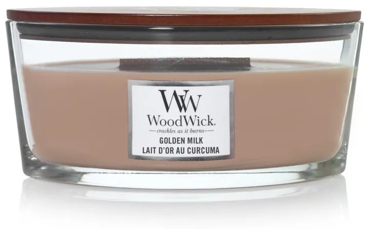 WoodWick Svíčka loď Golden Milk, 453 g