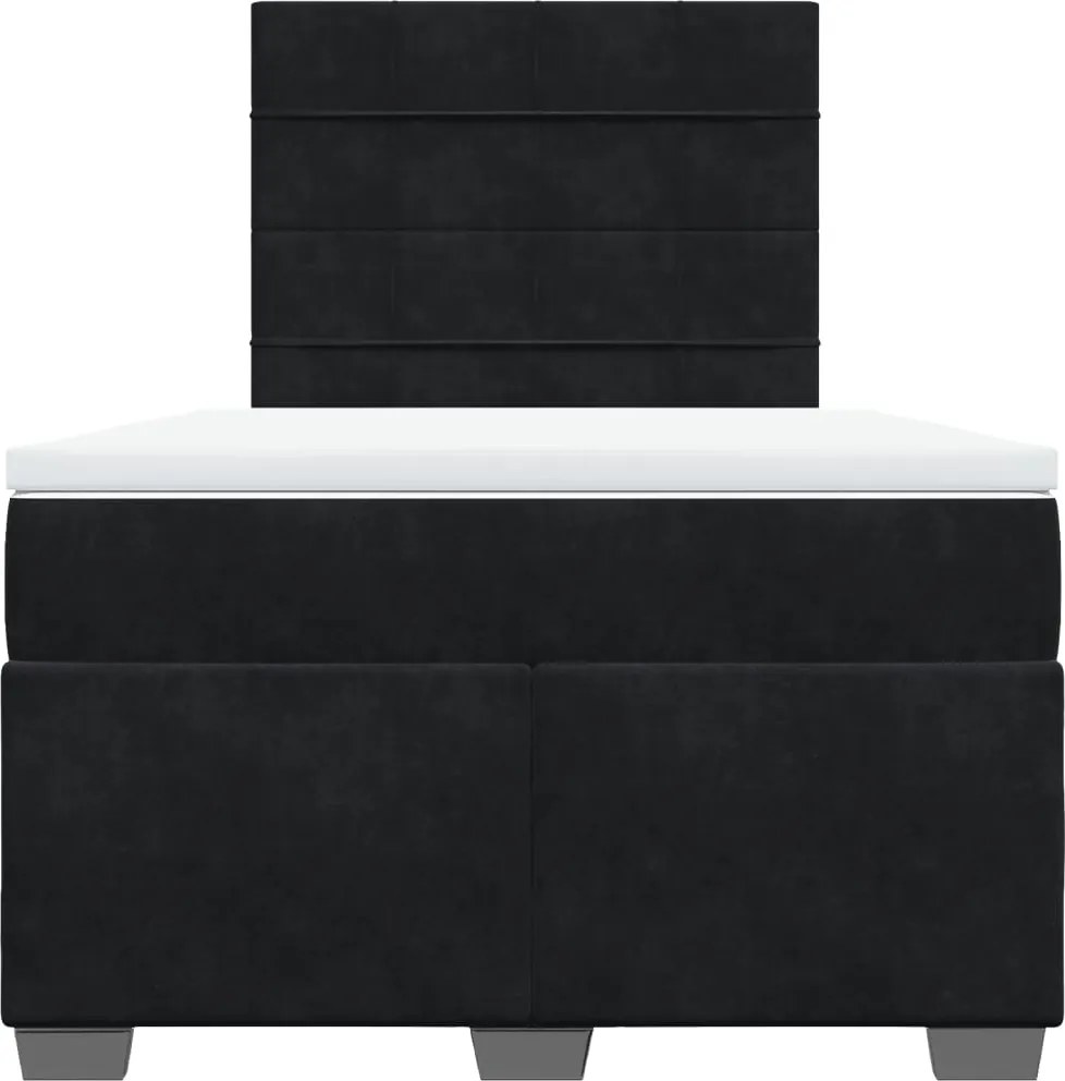 Box spring postel s matrací černá 120 x 190 cm samet 3293160