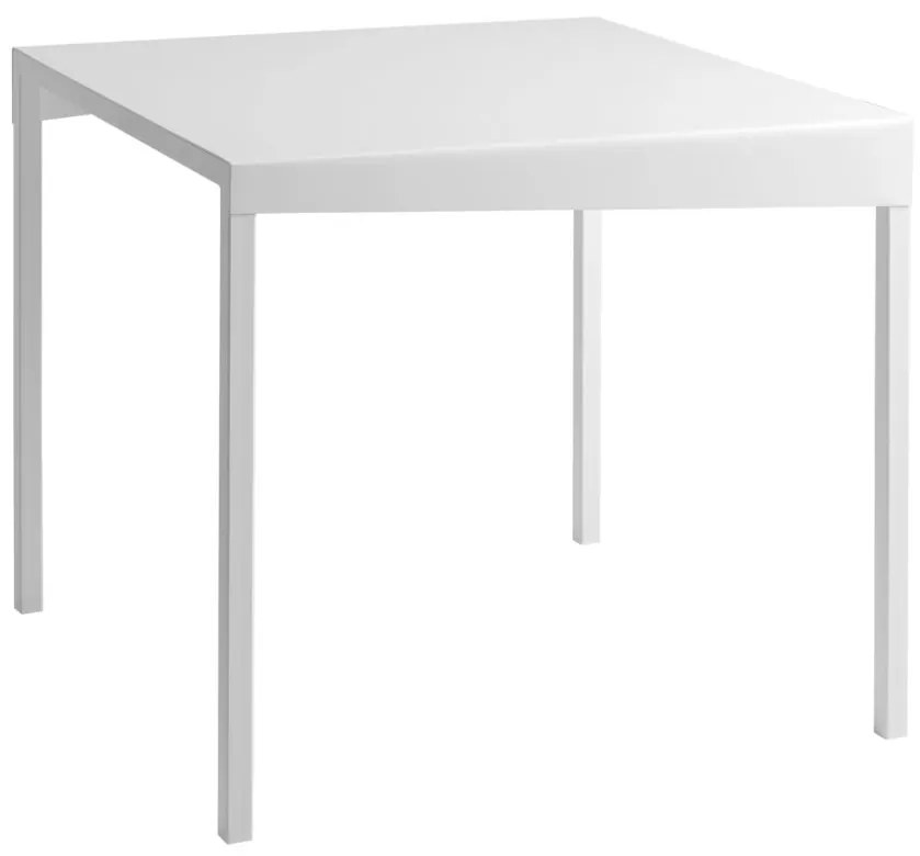 Nordic Design Bílý kovový jídelní stůl Narvik 80 cm