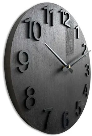 Designové nástěnné hodiny z masivního dřeva I SENTOP MAS017-3169-hands/black