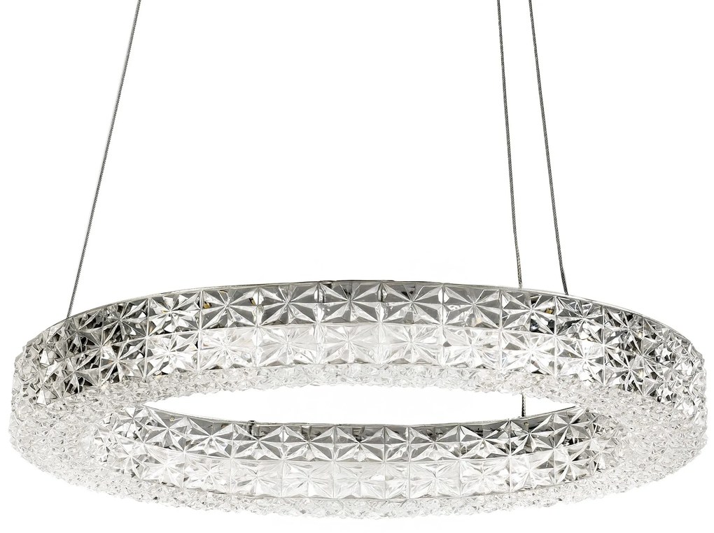 Toolight Závěsné LED osvětlení Crystal LE7 MS005-CP 50 cm chrom