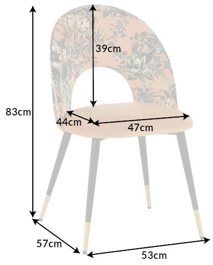 Designová jídelní židle Jalisa žlutý samet