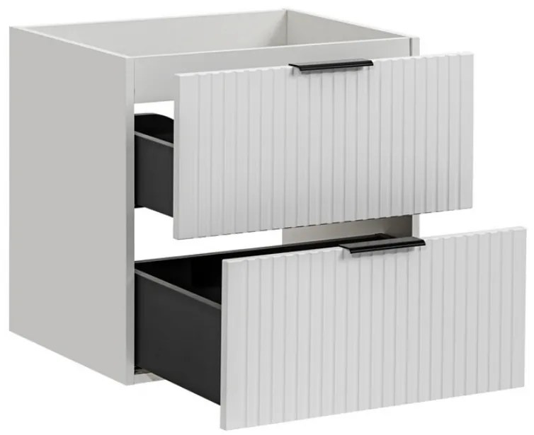 COMAD Závěsná skříňka s umyvadlem - ADEL 82-60 white, šířka 60 cm, matná bílá/matná šedá