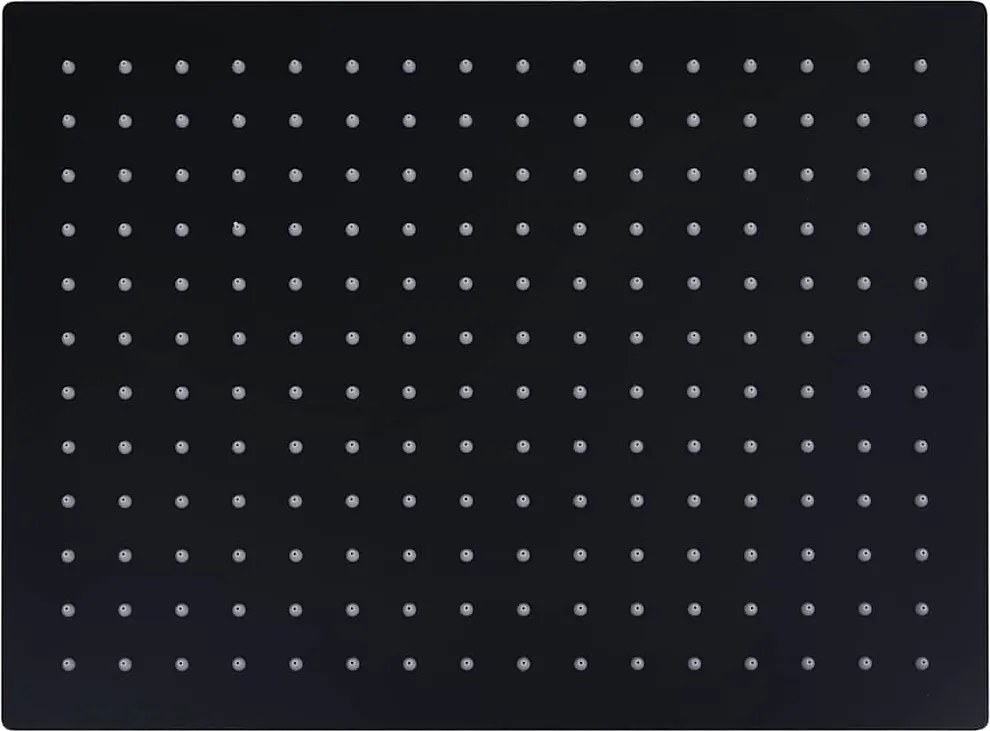 Sprchová hlavice nerezová ocel 40 x 30 cm obdélníková černá 147701