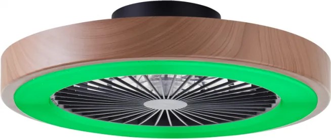Brilliant G60060/09 Stmívatelné LED svítidlo SLIMLINE NATUR & reverzn VENTILÁTOR + funkce LED