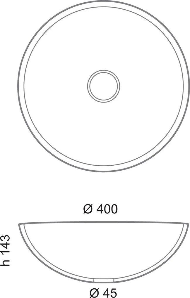 Sapho Sapho, MURANO BLACK-GOLD skleněné umyvadlo 40x14cm, zlata/černá, AL5318-77