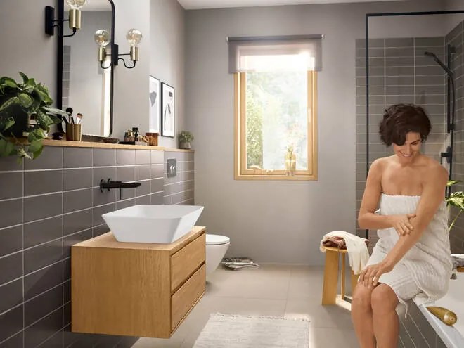 Hansgrohe Rebris E, umyvadlová baterie pod omítku, 2-otvorová instalace, černá matná, 72568670