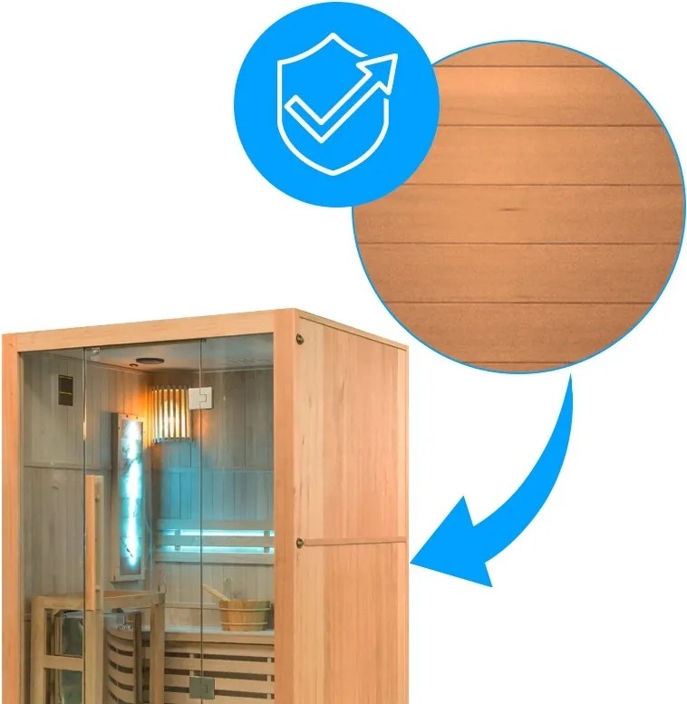 BPS-koupelny Finská sauna Relax 150x120, 3-4 osoby