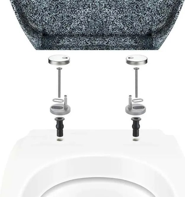 Toaletní sedadlo OTTANA GRANIT - Duroplast, volně padající, WENKO