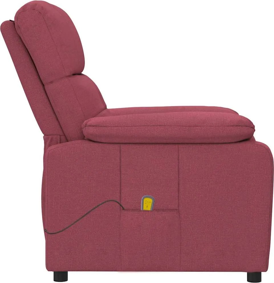 Masážní křeslo vínové textil 289675