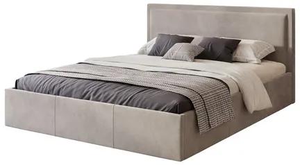 Čalouněná postel SOAVE rozměr 160x200 cm Světle šedá