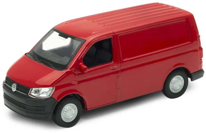 Welly Volkswagen Transporter T6 VAN 1:34 červená