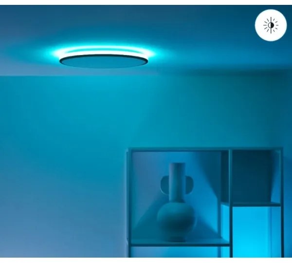 WiZ - LED RGBW Stmívatelné stropní svítidlo RUNE LED/21W/230V černá Wi-Fi