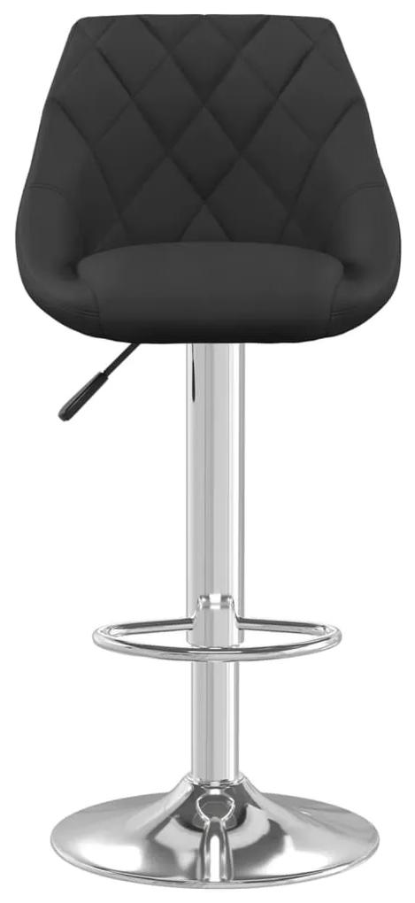 vidaXL Barové stoličky 2 ks černé samet