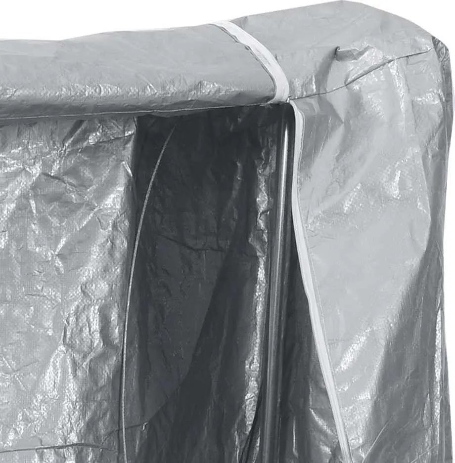 vidaXL Stojan na palivové dřevo s krytem proti dešti 250x25x150 cm [4100711]