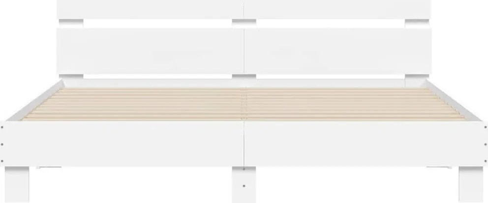 Rám postele s čelem bílý 180 x 200 cm kompozitní dřevo 3207399