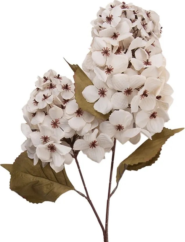 Dekorace umělá květina hortenzie s bílým květem - 12*12*90 cm
