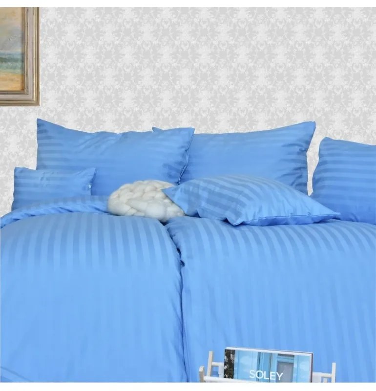 Povlečení damaškové modré EMI, Standardní set jednolůžko obsahuje 1x 140x200 + 1x 70x90