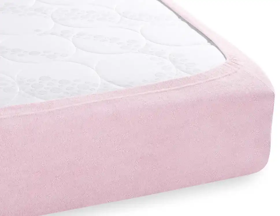 Jersey napínací prostěradlo na extra vysokou matraci JR-032 Pudrově růžová  80 x 200 - výška 40 cm | BIANO