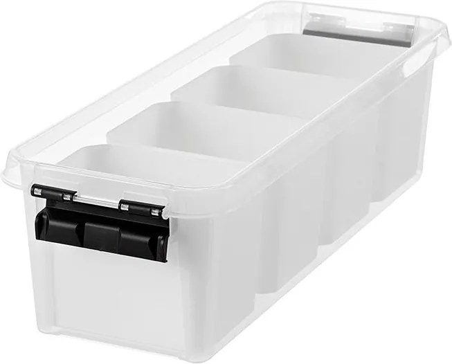 Smartstore Box s víkem ClipBox, 38 × 14 × 11 cm, 3,5 l, bílá