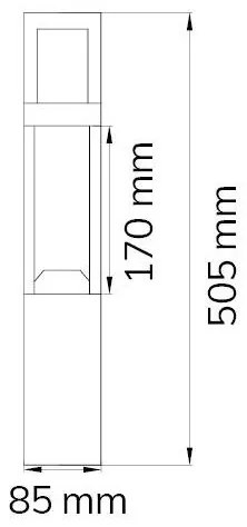Wofi 12228 - LED Venkovní lampa SIERRA LED/10W/230V IP54 50,5 cm
