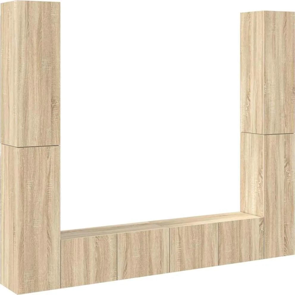 6dílný set TV skříněk dub sonoma kompozitní dřevo 3078995