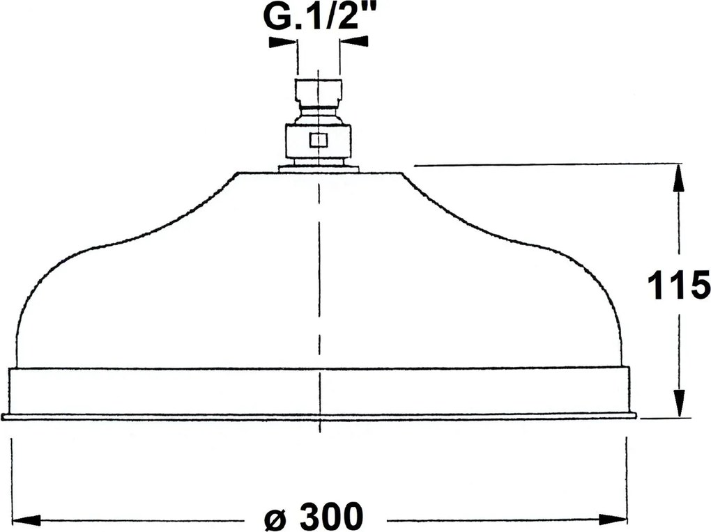 Reitano Rubinetteria, ANTEA hlavová sprcha, průměr 300mm, bronz, SOF3006