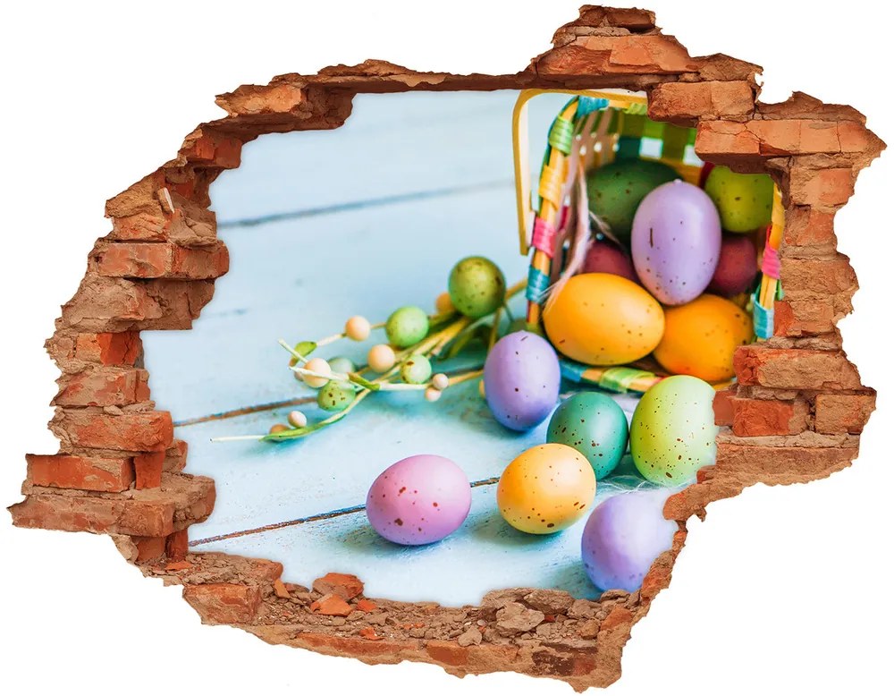 Wallmuralia Samolepící nálepka na zeď Velikonoční vajíčka 90x70 cm