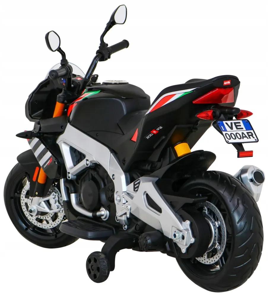 Dětská elektrická motorka Aprilia Tuono V4 Černá