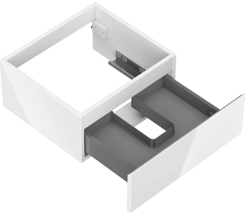 Mexen Orio, koupelnová skříňka 50 cm, 1 zásuvka, bílá lesklá, 91A10-05023-1-BF00
