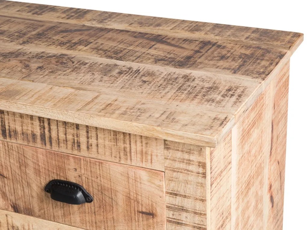 furniture-nabytek.cz - Masivní komoda Carino z mangového dřeva, lakovaná, přírodní barva