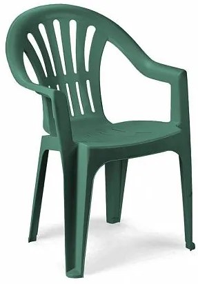 Zahradní židle KONA –⁠ plast, zelená
