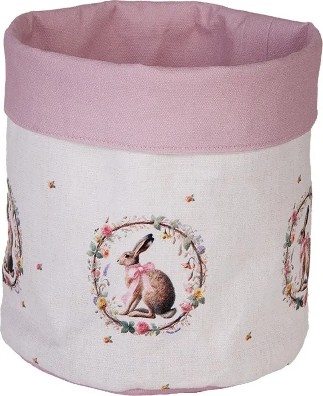 Košík na pečivo zajíc s květy Easter Whispers Collection - Ø 15*16 cm