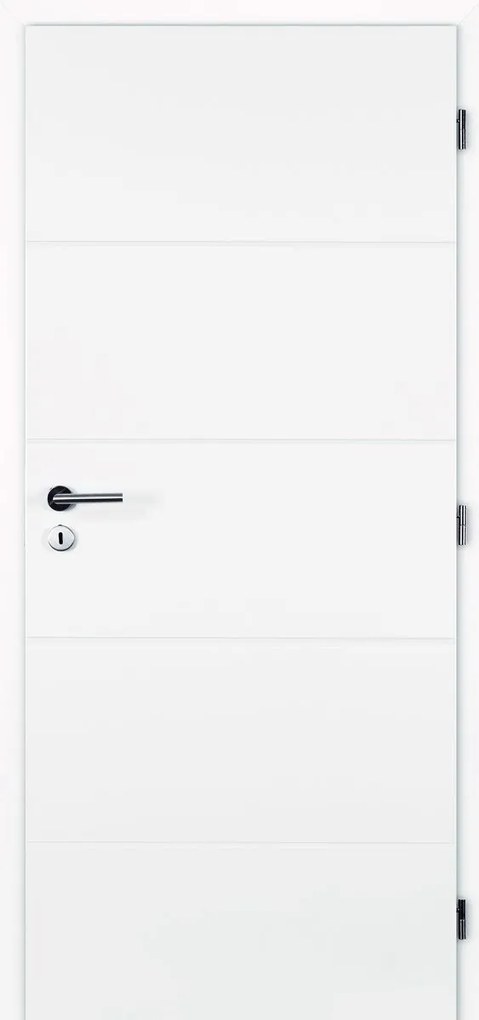 Doornite Quatro Interiérové dveře 80 P, 846 × 1983 mm, lakované, pravé, bílé, plné