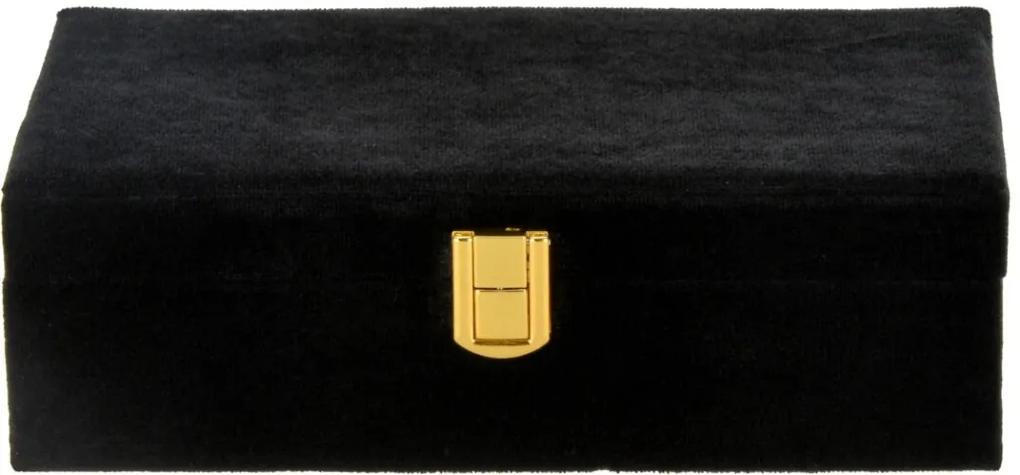 HOMESTYLING Šperkovnice se zrcadlem 25x16 cm černá KO-HZ1810060