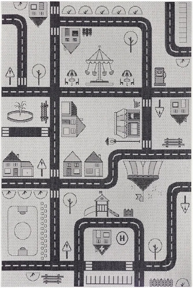 Hanse Home Collection koberce Dětský kusový koberec Flatweave Kids Rugs 104875 Cream/Black 120x170