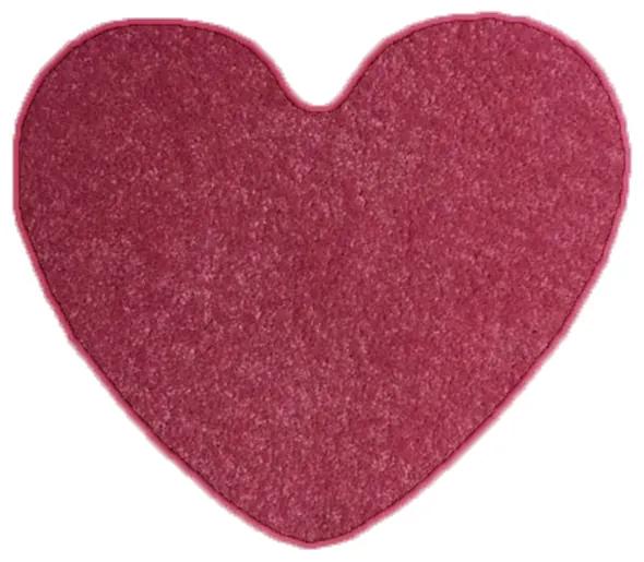 Vopi koberce Kusový koberec Eton Srdce růžový - 100x120 - srdce cm